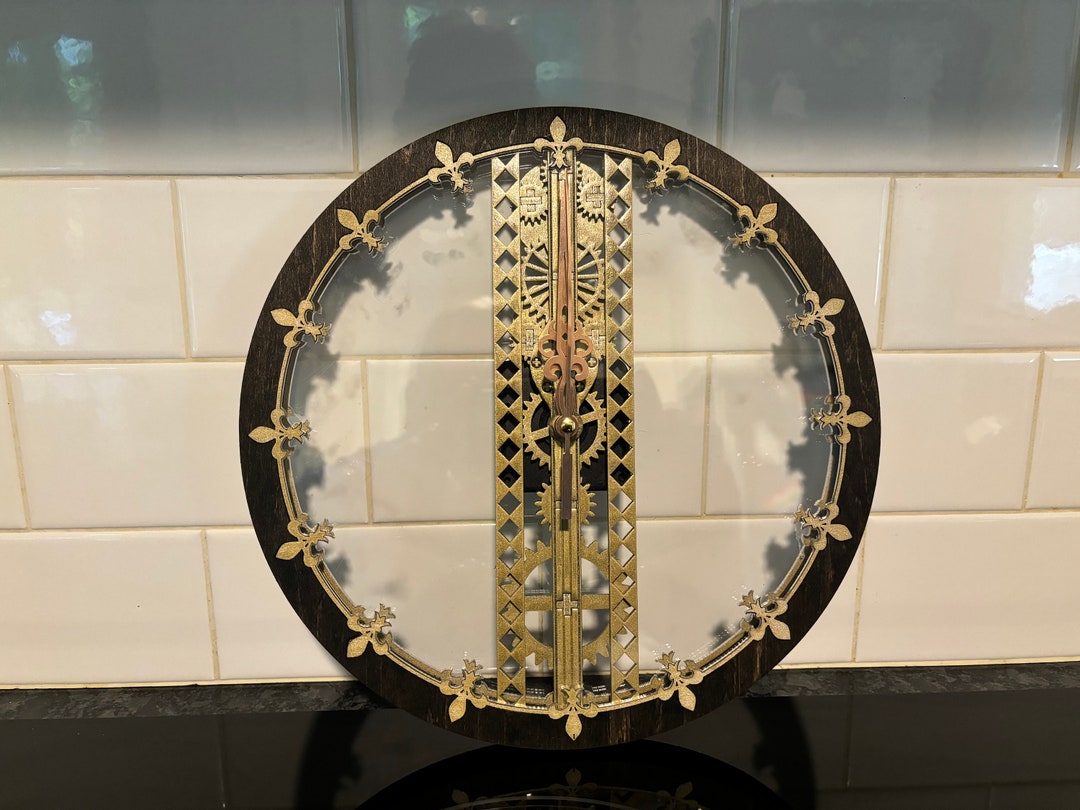 Golden Bridge Clock - Etsy