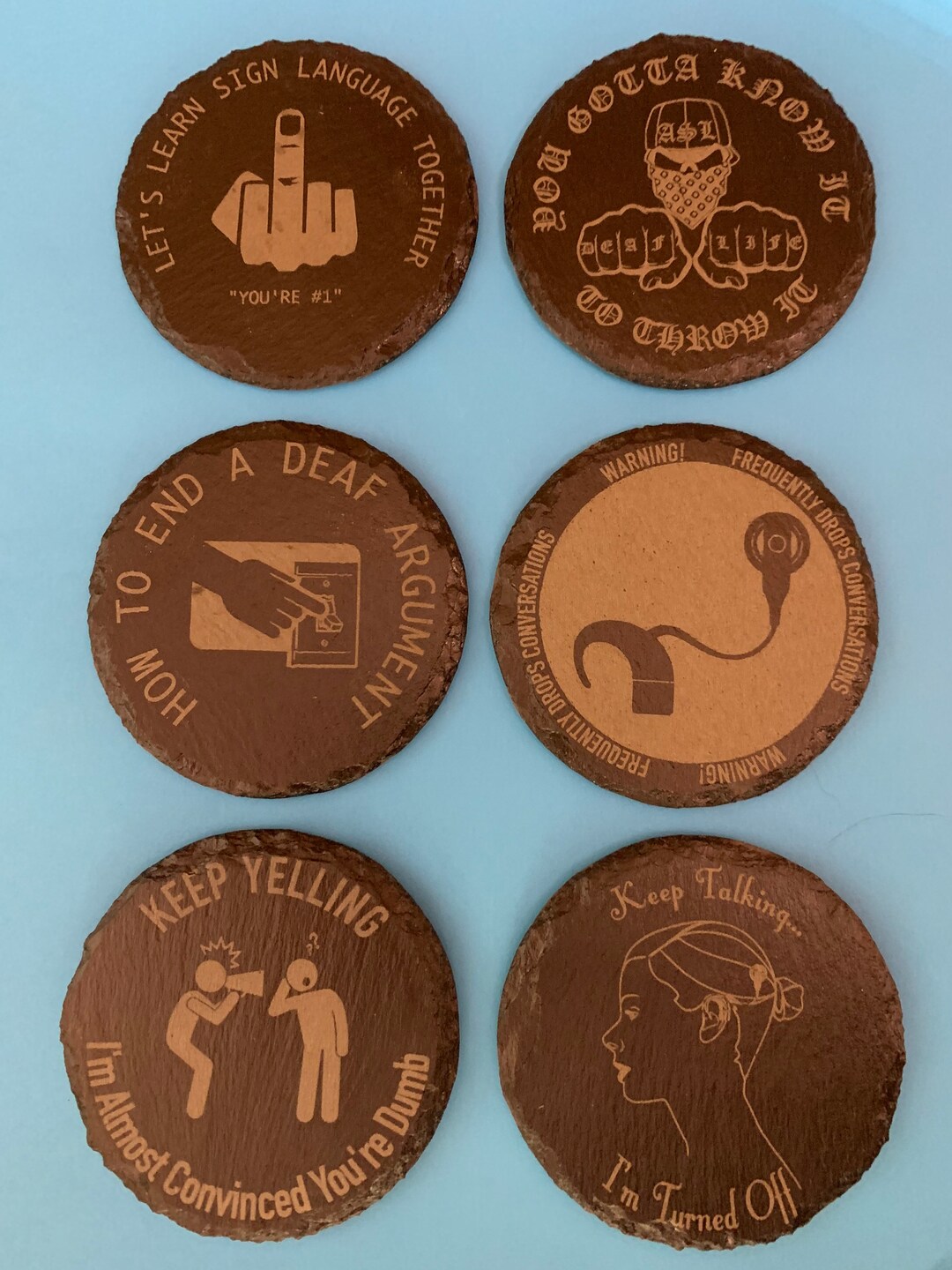 Deaf Humor Coasters - Etsy