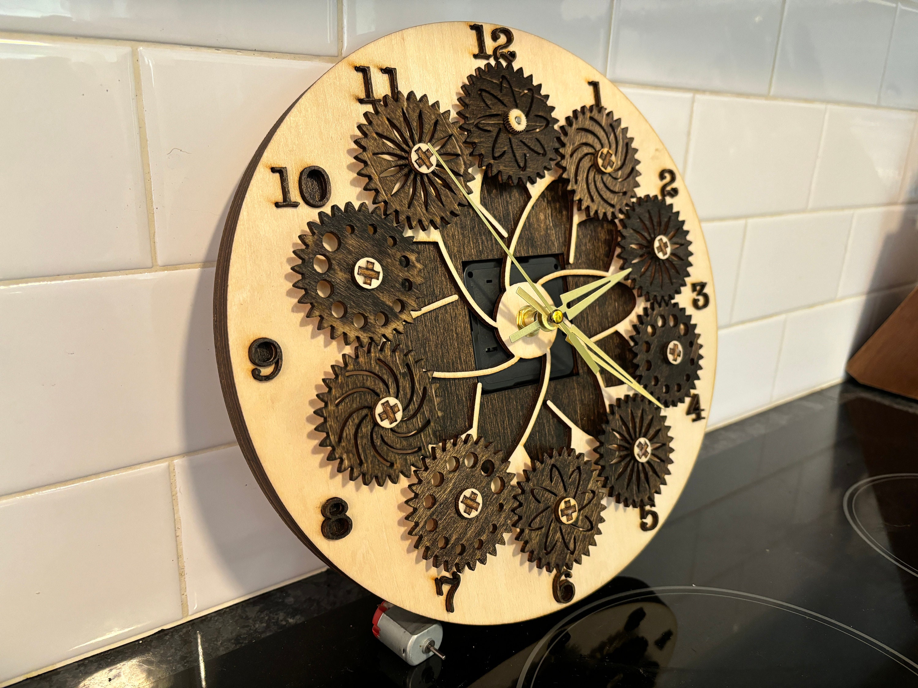 Motorized Gear Clock 3mm Digital File - Etsy