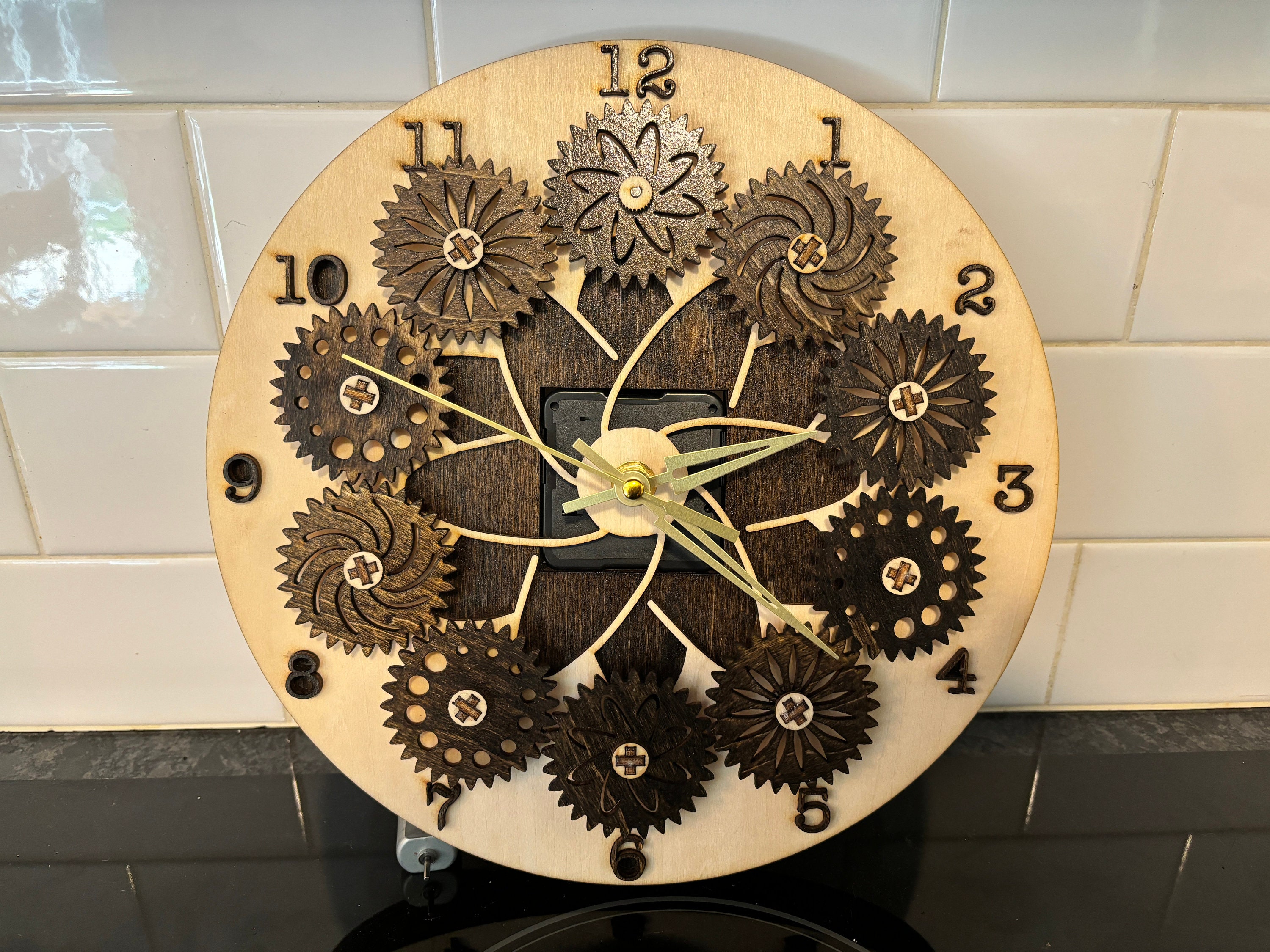 Motorized Gear Moving Clock. - Etsy