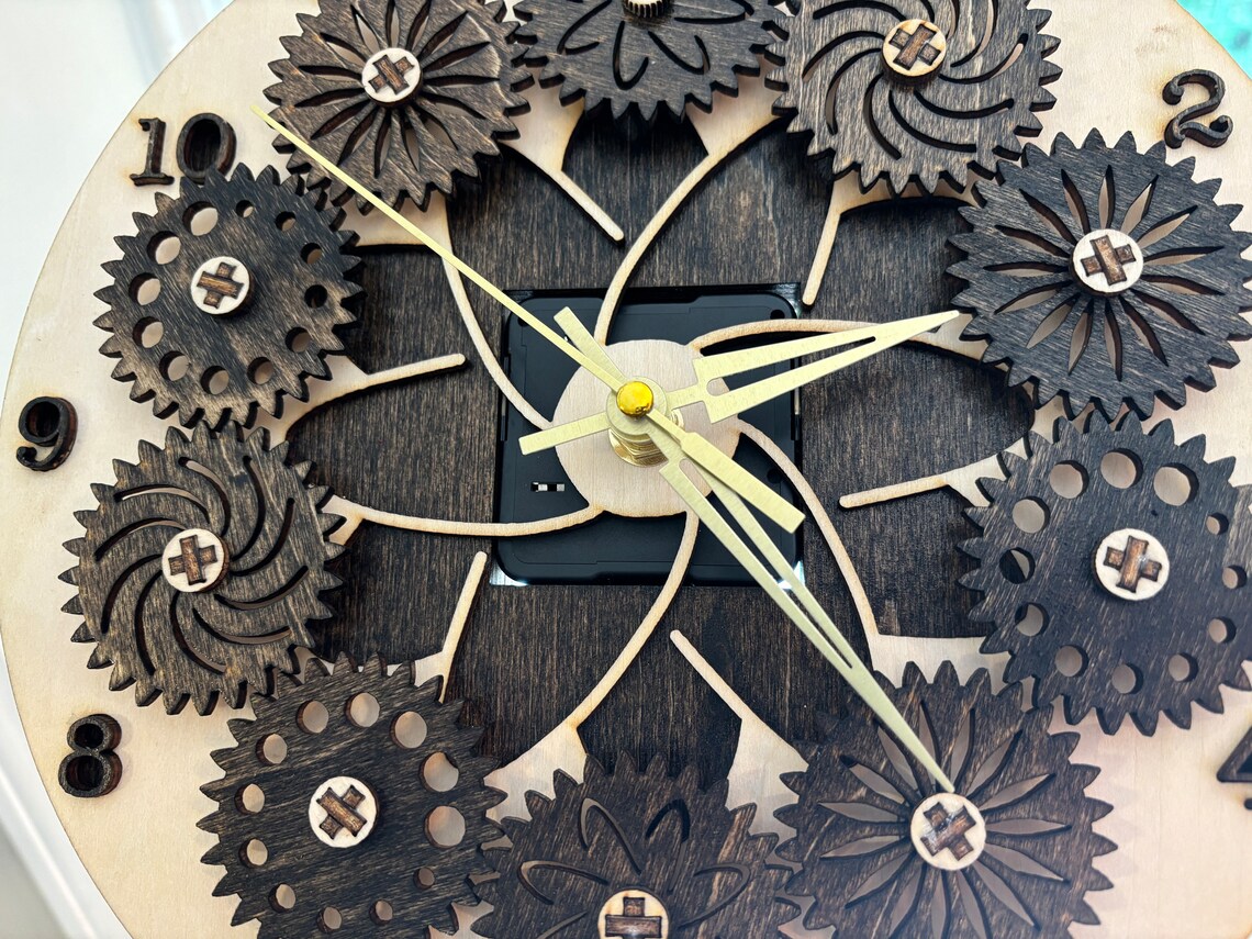Motorized Gear Moving Clock. - Etsy