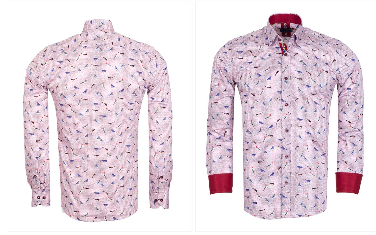 Bird Print Shirt With Matching Handkerchief - Etsy