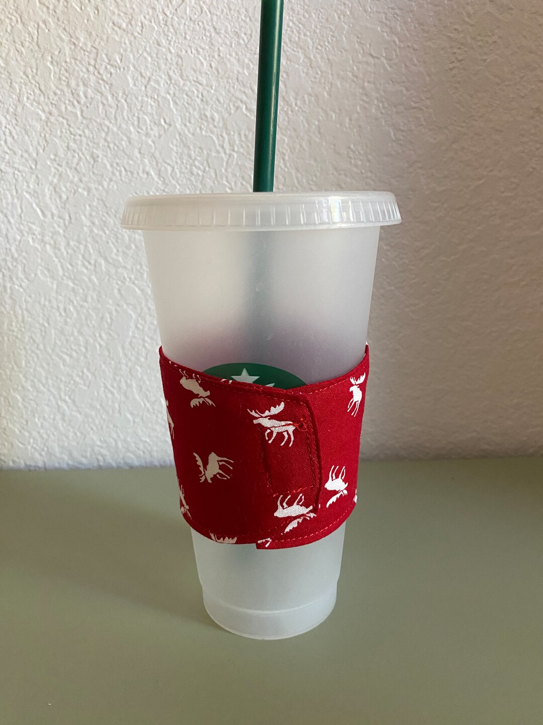 Eco-friendly Fabric Reusable Coffee Sleeve: Red Moose - Etsy