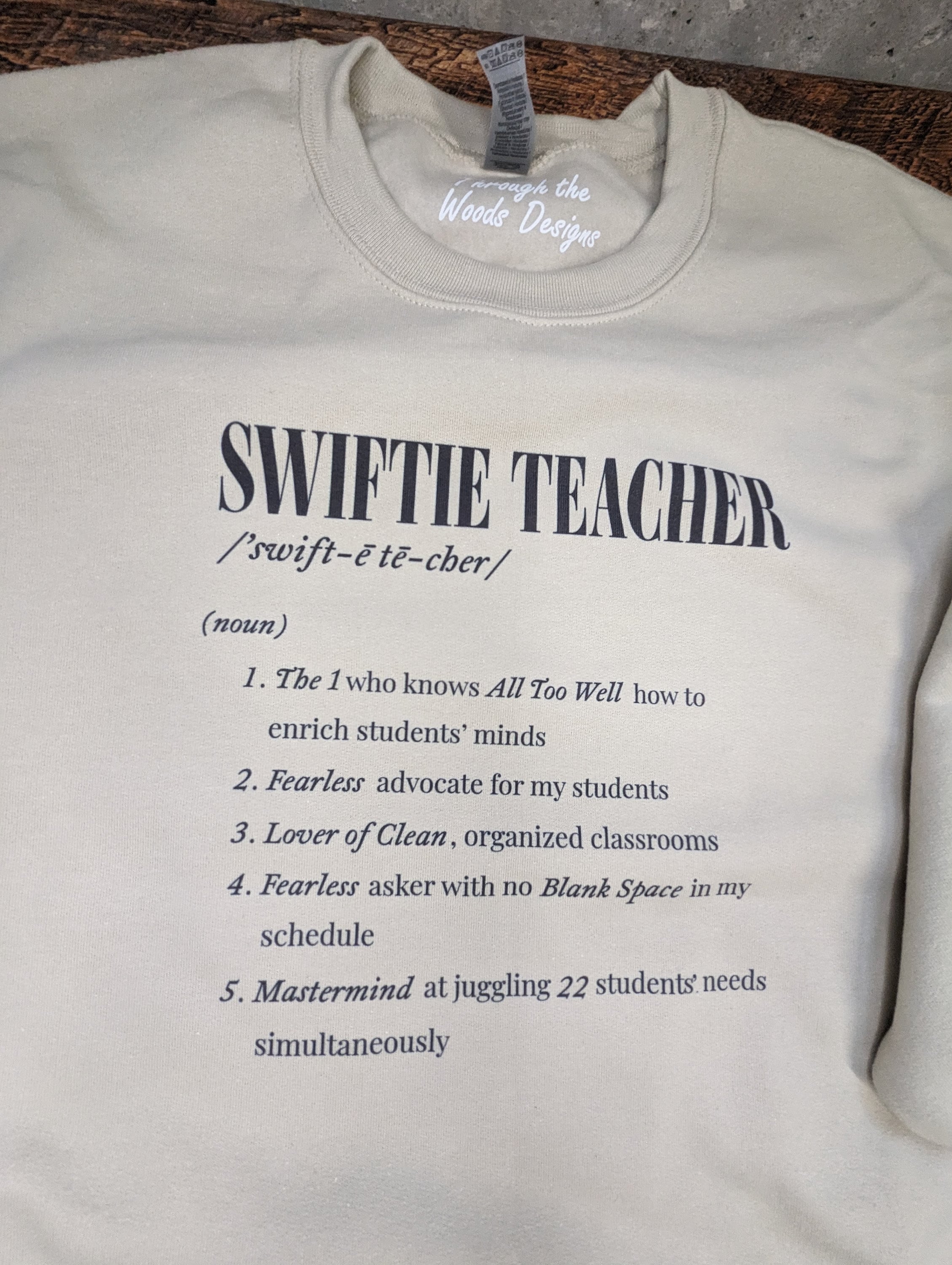 Swiftie Teacher Taylor Swift Fan Girl, Fearless, Teacher Gift - Etsy