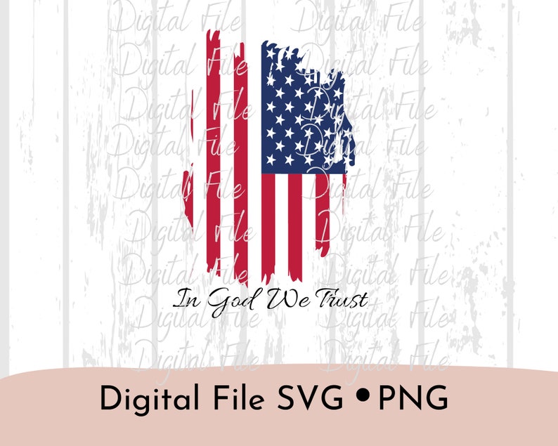 American Flag SVG / in God We Trust / Clip Art / Commercial Use ...