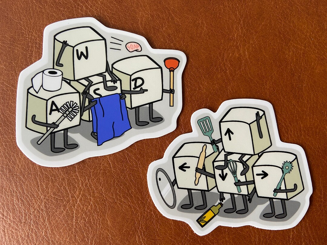 WASD or ARROW How Do You Move? Keyboard Gaming Keys. Bathroom Vs ...