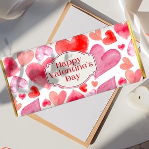 Love Hearts Valentine Day Chocolate Candy Wrapper, Party Favor Candy ...