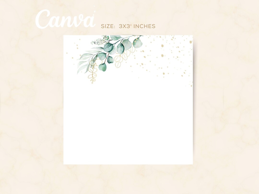 Greenery Eucalyptus Favour Tag Template, Classic Editable Canva ...