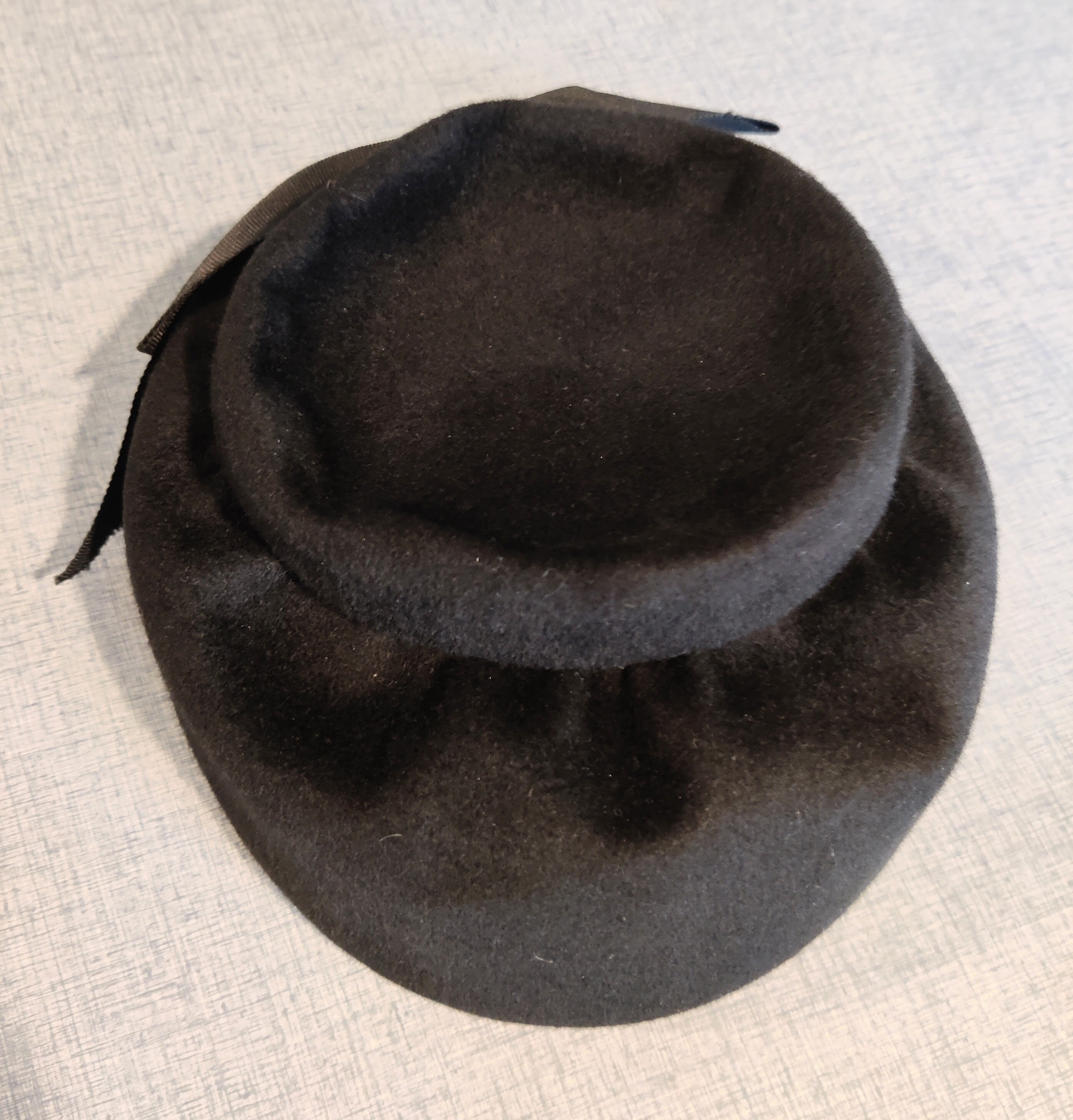 Black Vintage Wool Hat, 1950s/1960s - Etsy