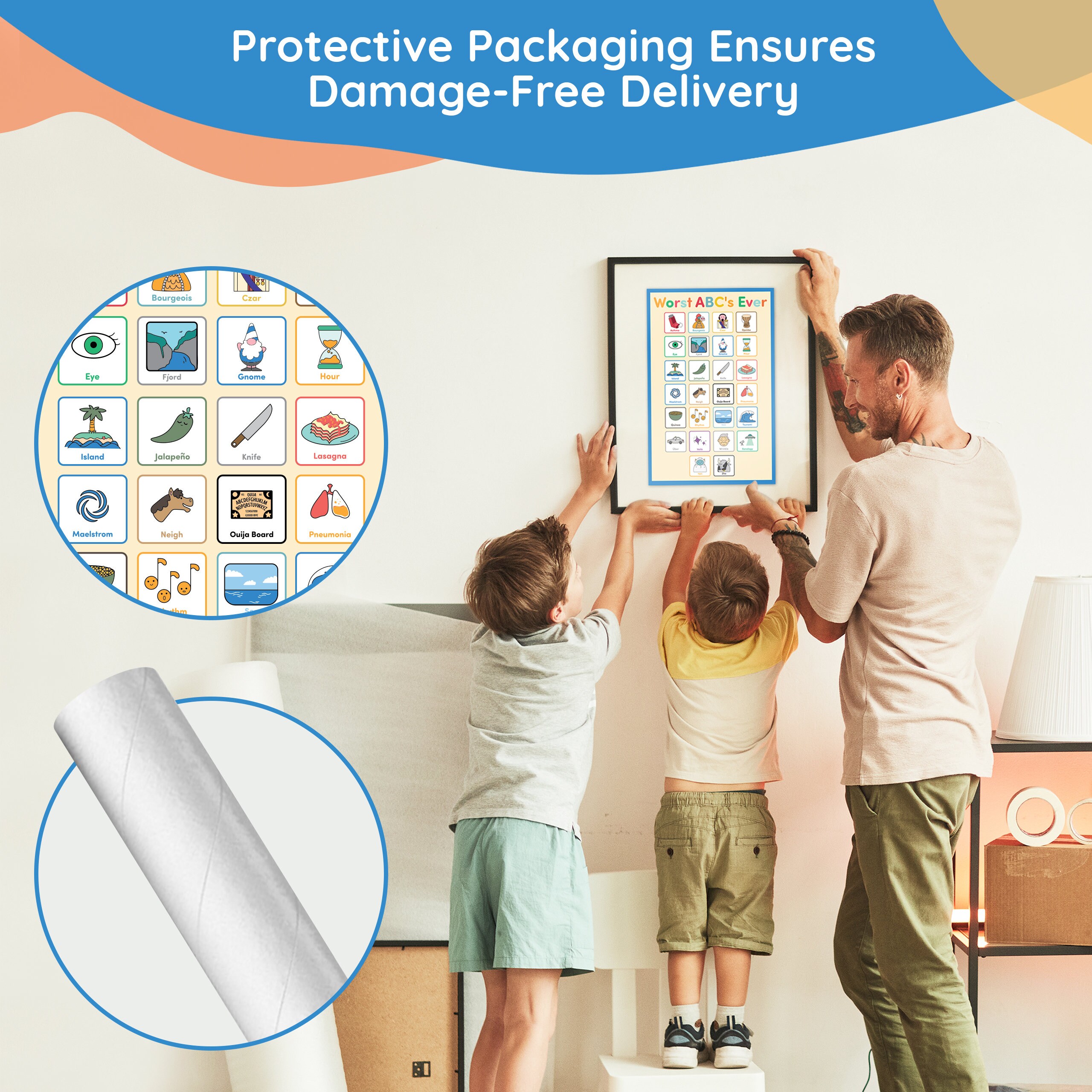 Funny Phonetic Poster Worst Abcs Ever Bad Alphabet Wall Art | Etsy