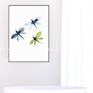 Dragonfly Watercolor Print Nursery Decor Bug Art Printable - Etsy
