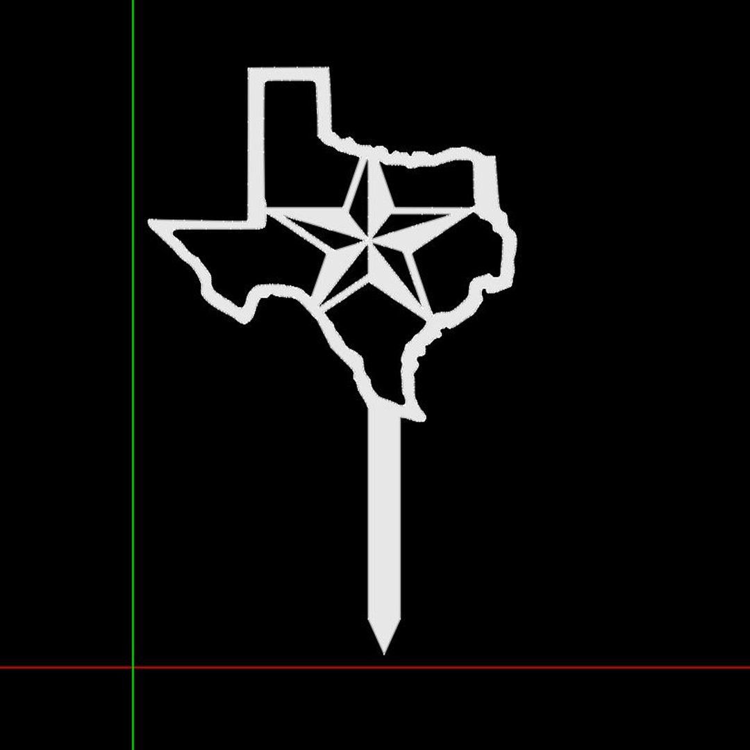 Texas State Garden Stake DXF File - Etsy