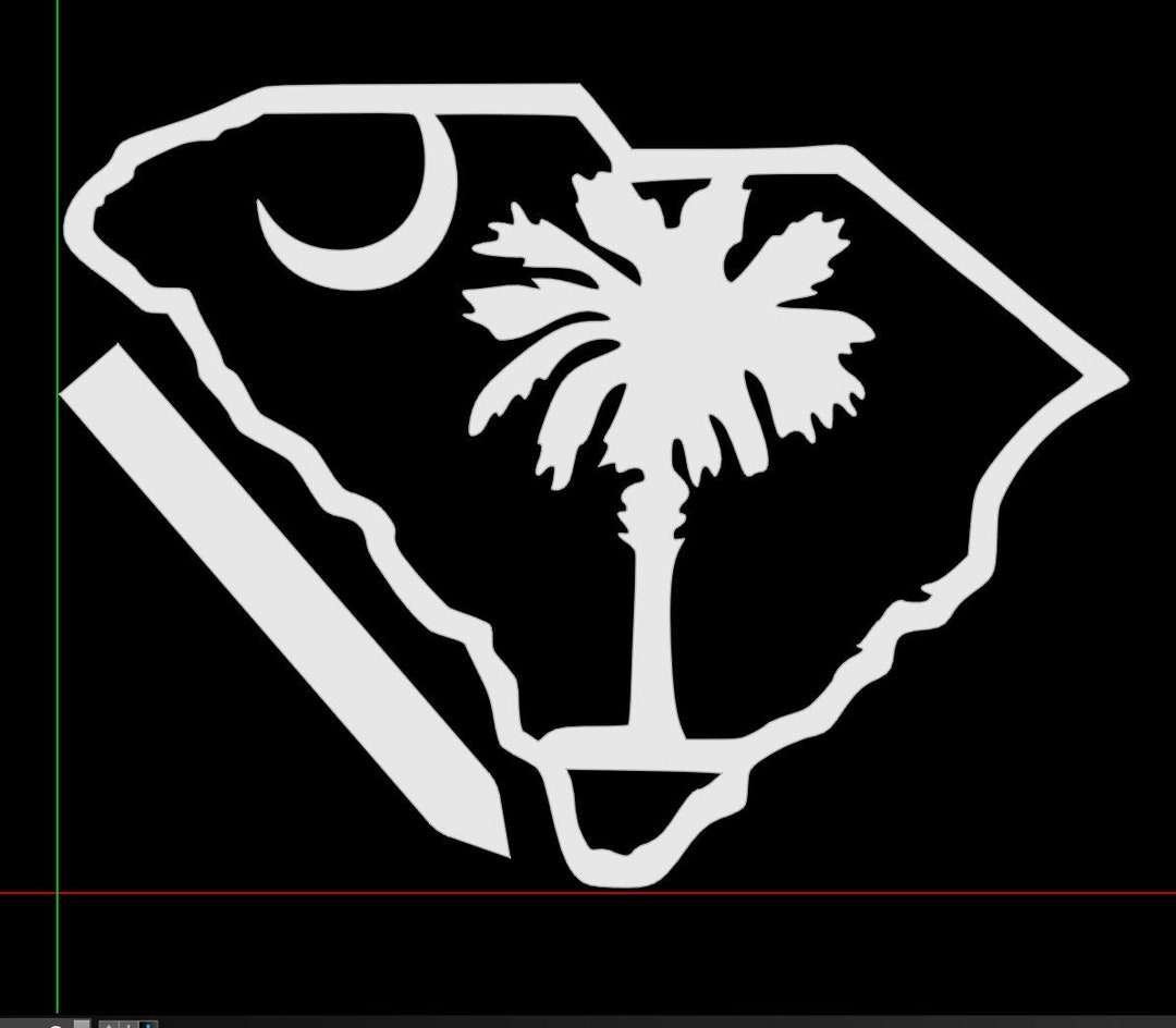 South Carolina State & Palmetto Tree Garden Stake DXF File - Etsy