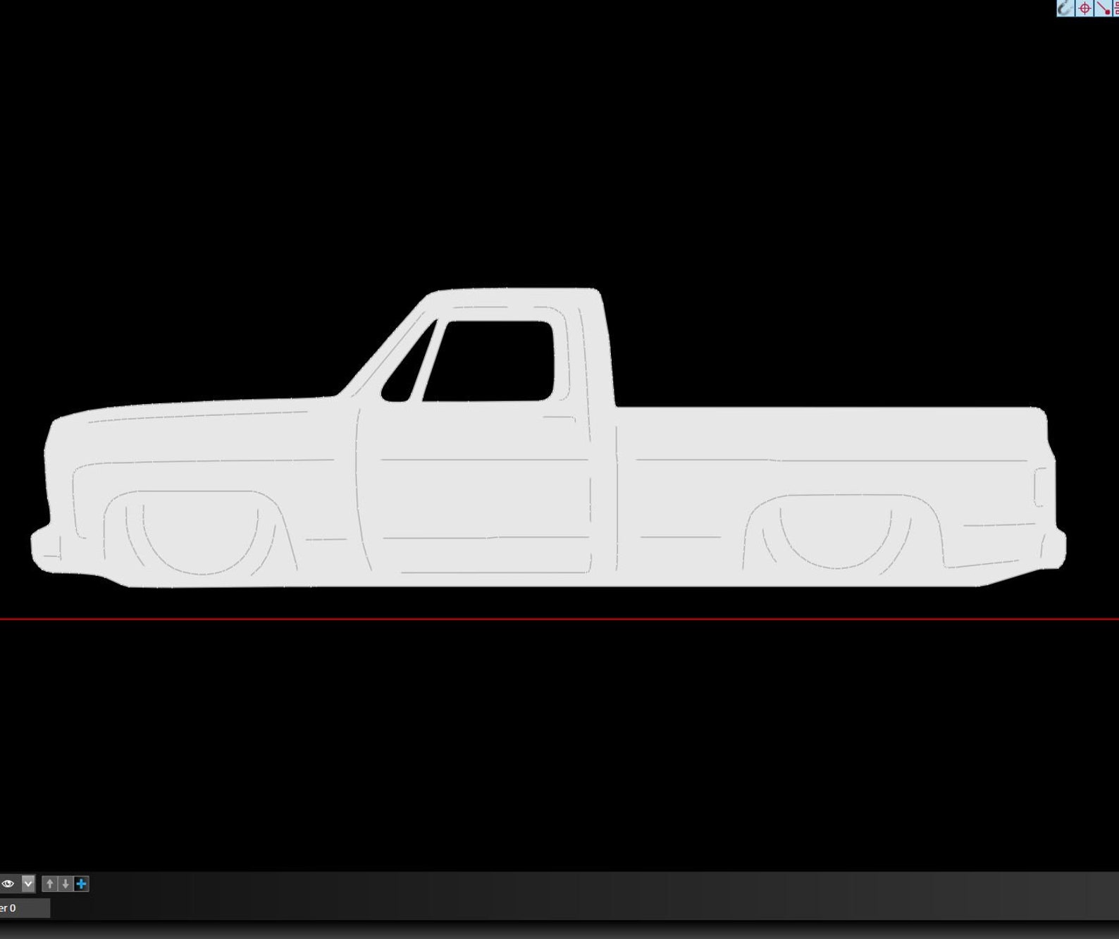 Square Body Chevy C10 DXF File - Etsy