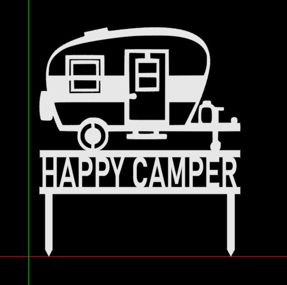 Happy Camper Sign DXF - Etsy