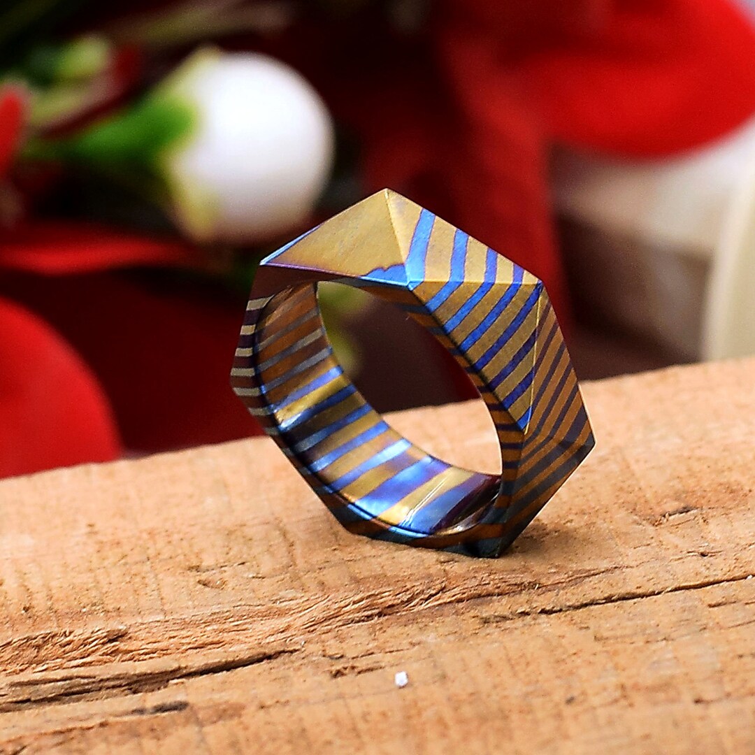 Timascus Ring With Ring Box , Mens Wedding Band, Mens Engagement Ring ...