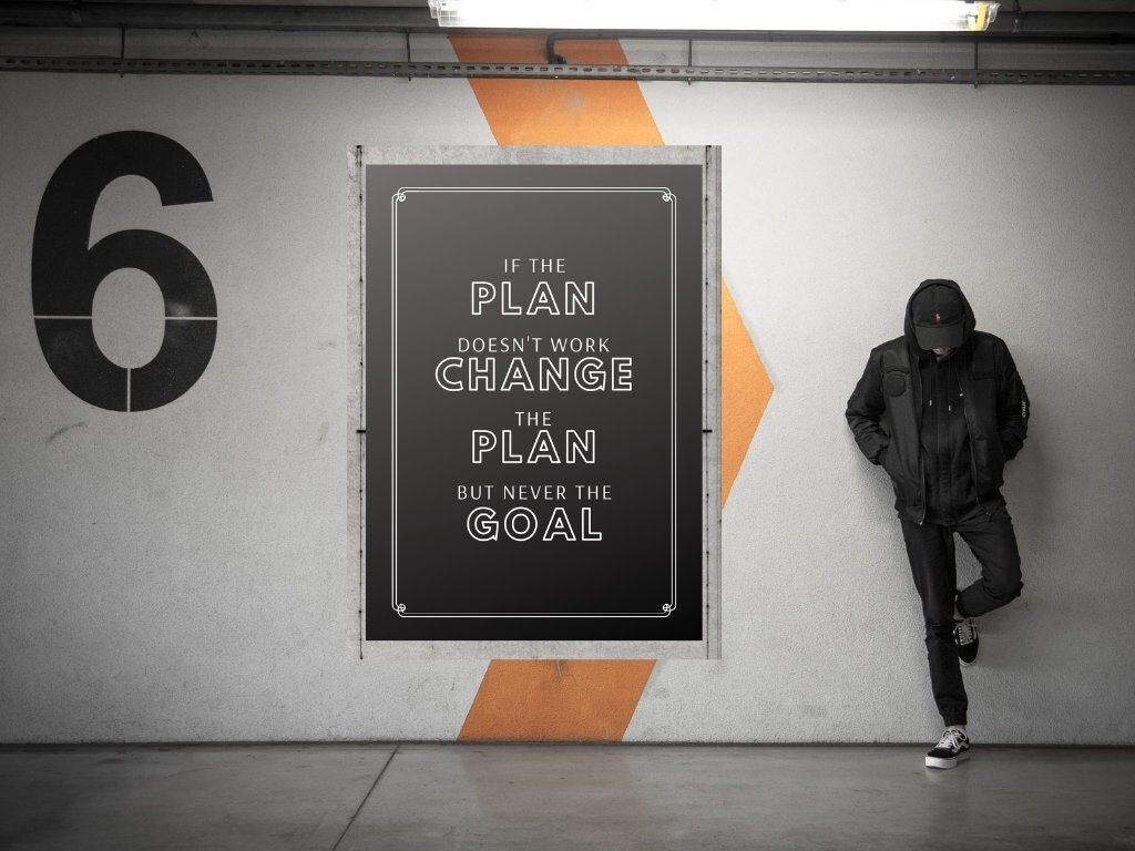Printable Poster for Men. Plan and Goals Quote. Digital Download. Gift ...