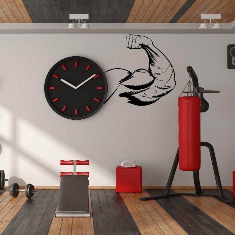 Printable Decal for Gym. Muscle Sticker for Wall Decor - Etsy