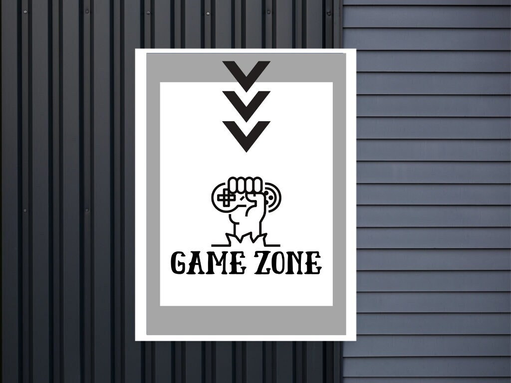 Digital Poster for Gamers Gamer Zone Wall Art Instant - Etsy