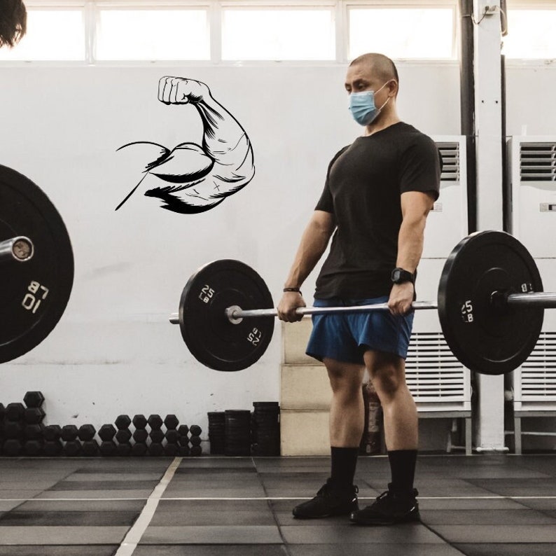 Printable Decal for Gym. Muscle Sticker for Wall Decor - Etsy