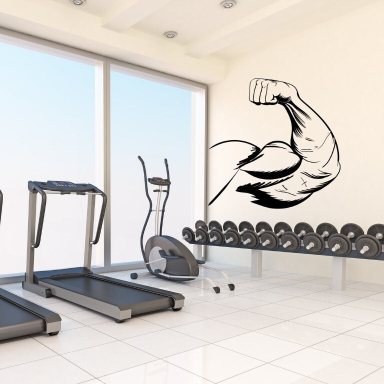 Printable Decal for Gym. Muscle Sticker for Wall Decor - Etsy