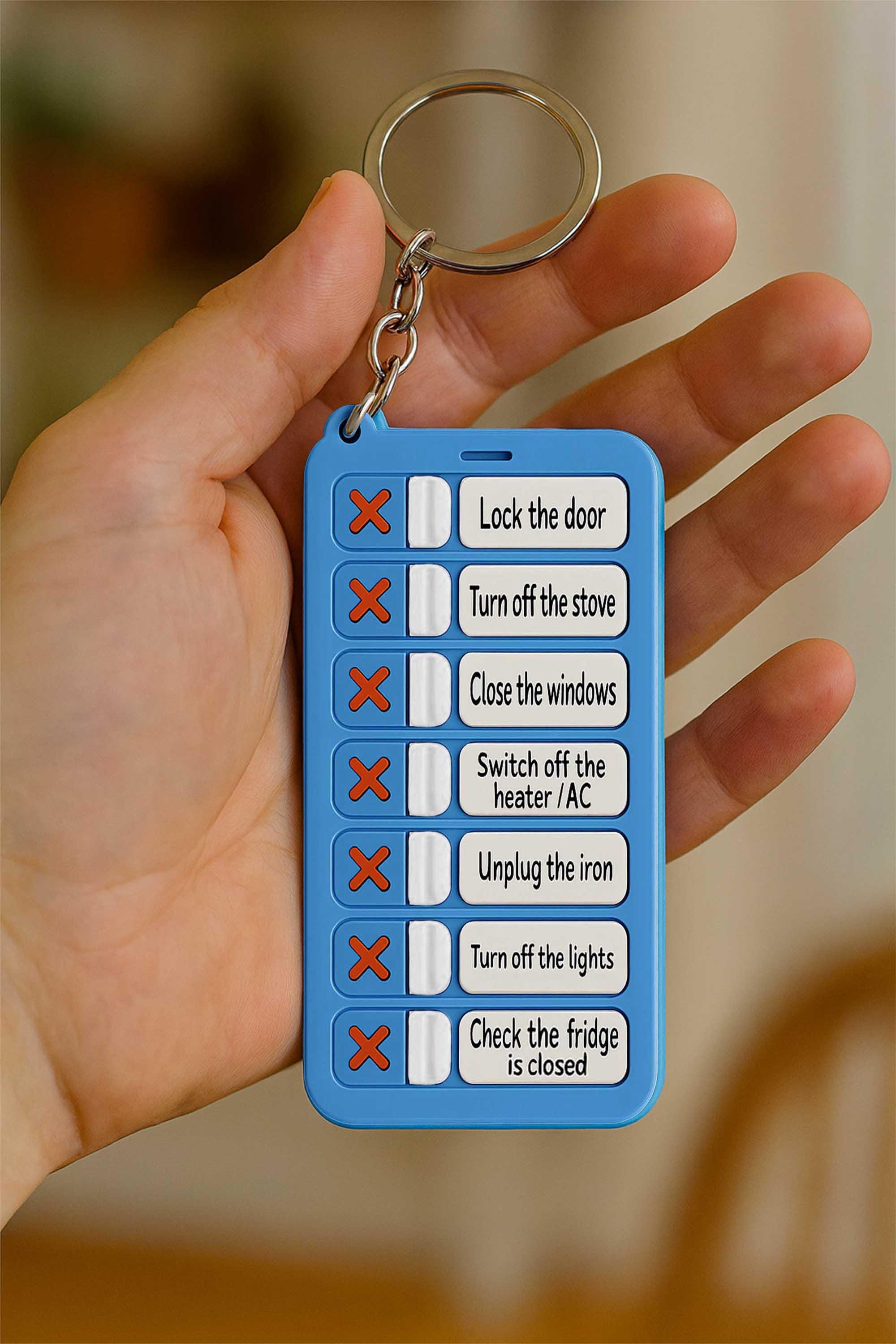 Memory Aid Checklist Keychain – Visual Reminder for Seniors, OCD, or ...