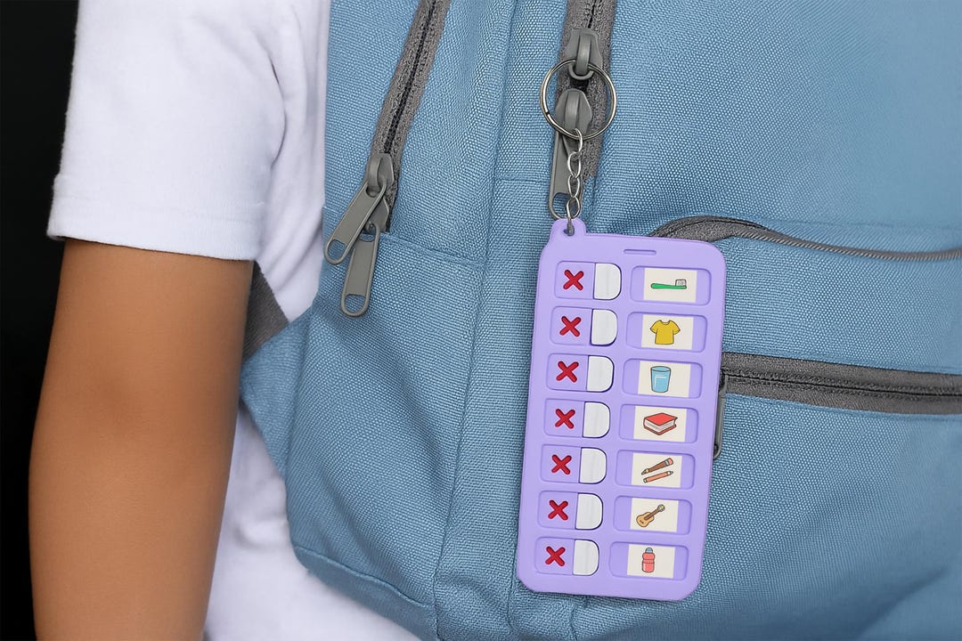 Kids Daily Checklist Keychain – Reusable To-do List Planner for ...
