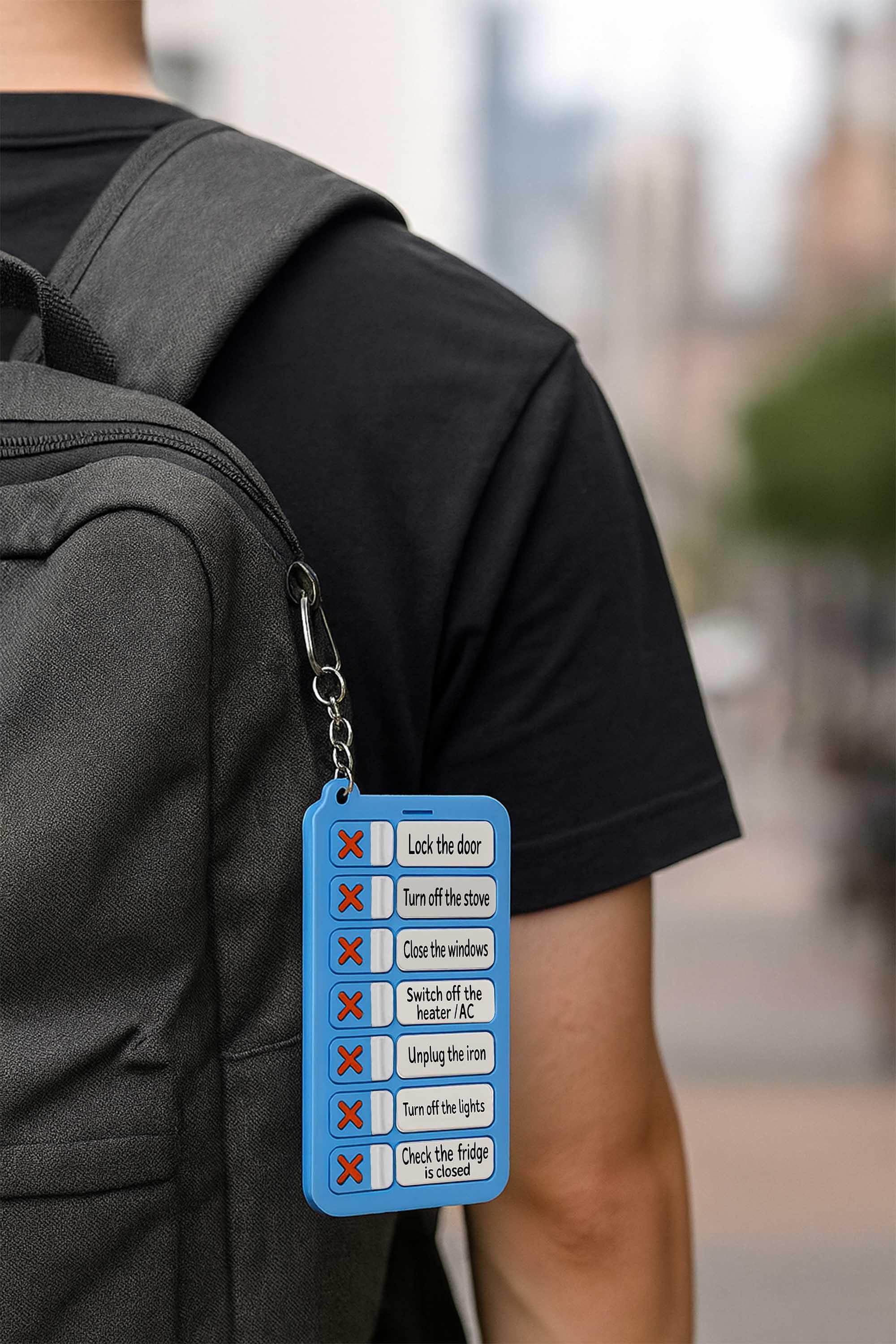 Memory Aid Checklist Keychain – Visual Reminder for Seniors, OCD, or ...