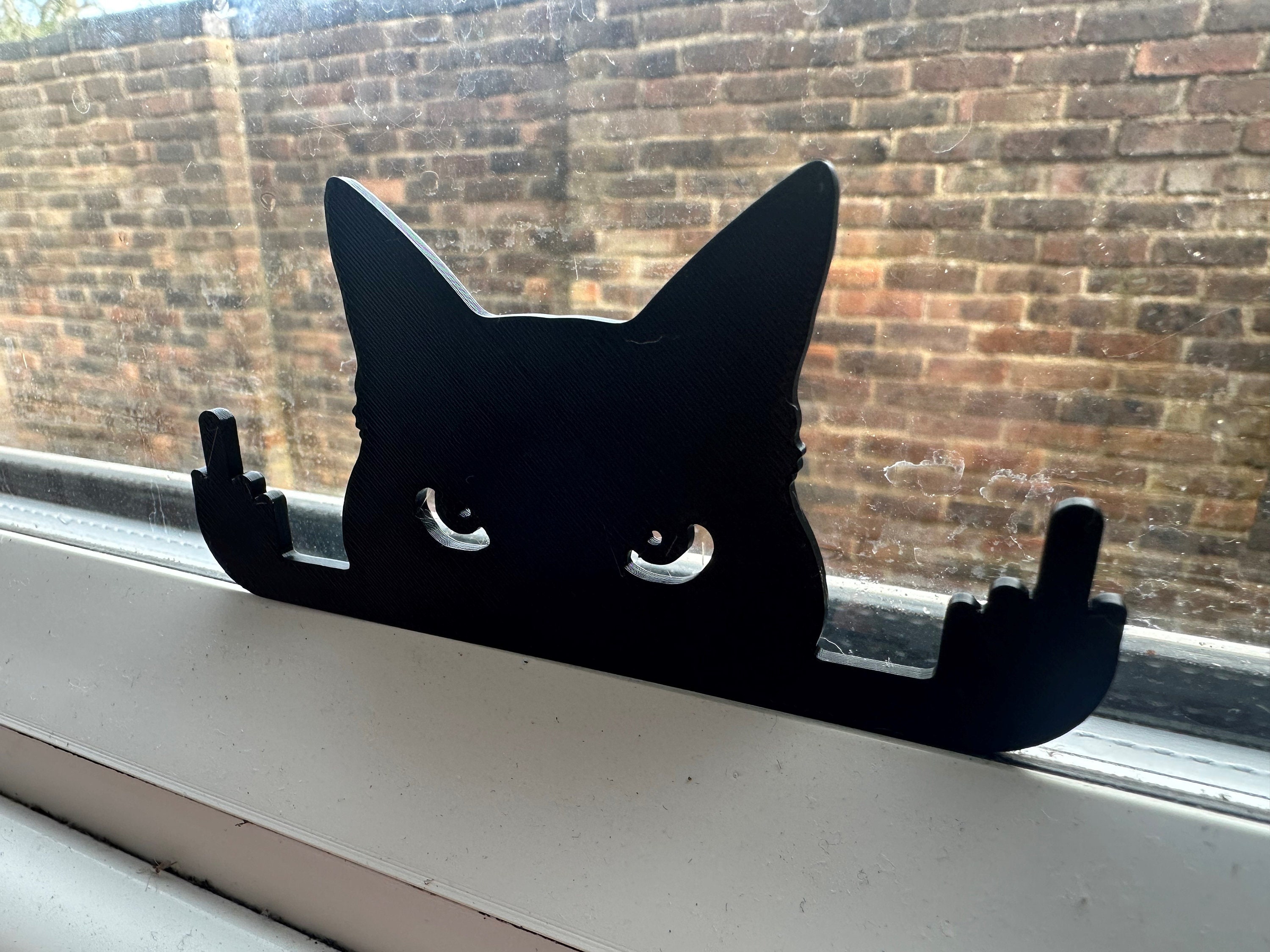 Funny Cat Middle Finger Light Switch Decor - Table/desk - Humorous Wall ...