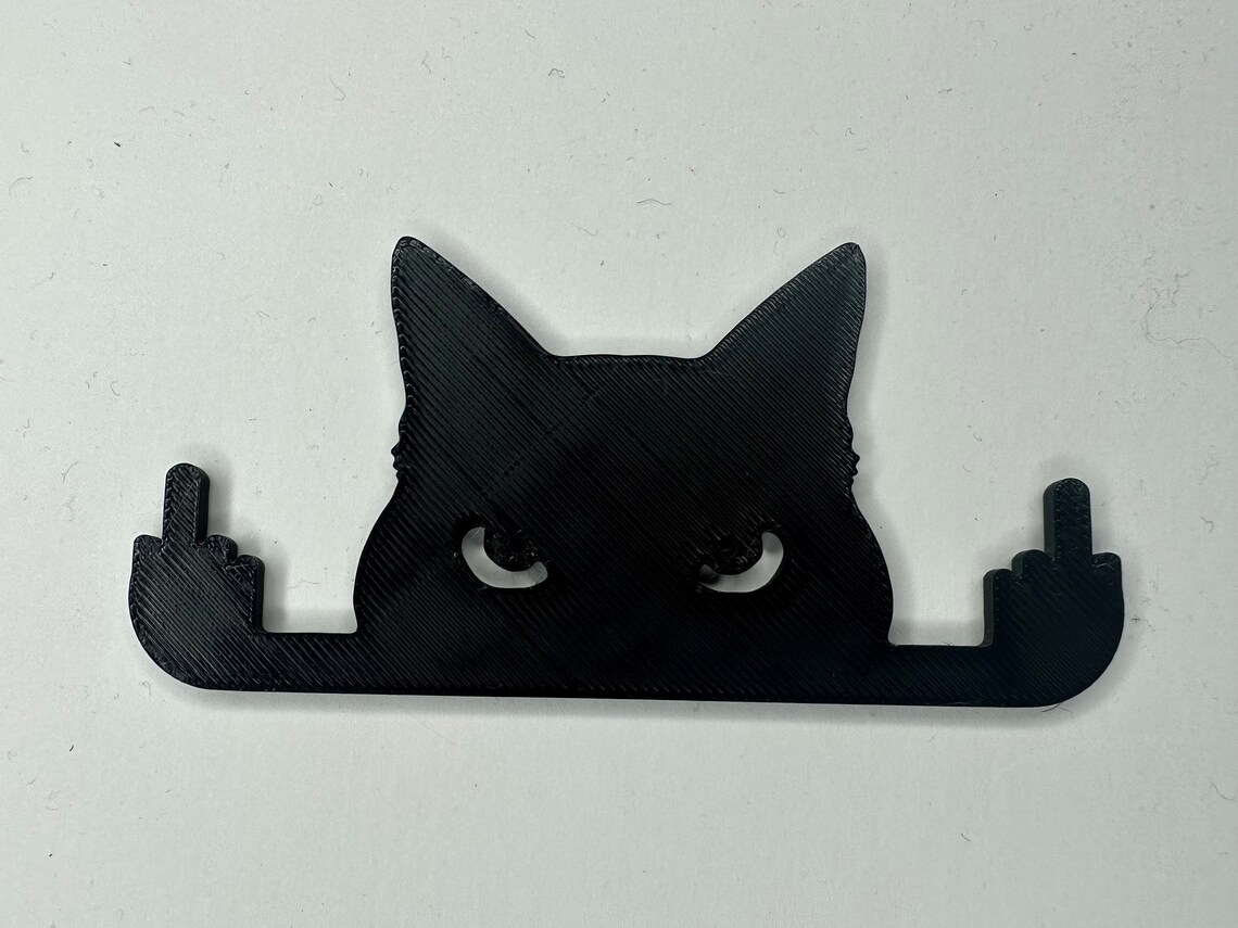 Funny Cat Middle Finger Light Switch Decor - Table/desk - Humorous Wall ...