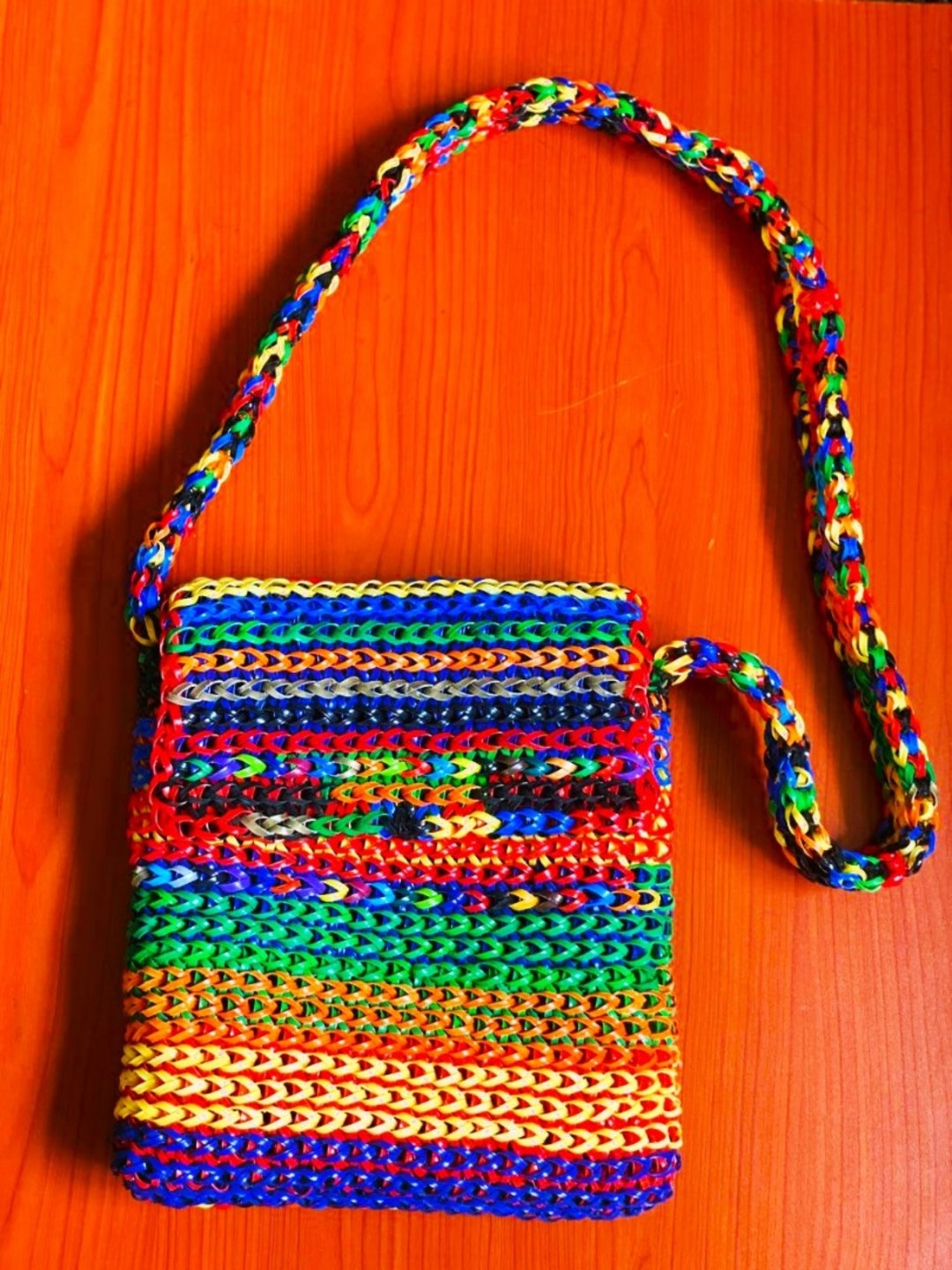 Handmade Recycled Plastic Satchel Bag - Etsy