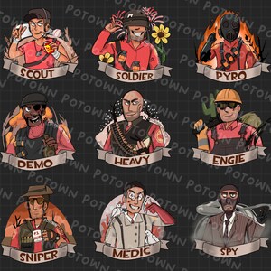 TF2 - Team Fortress 2 Sticker Set - Etsy