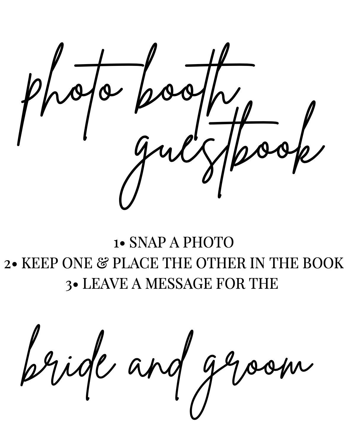 Photo Booth Guestbook Sign - Etsy