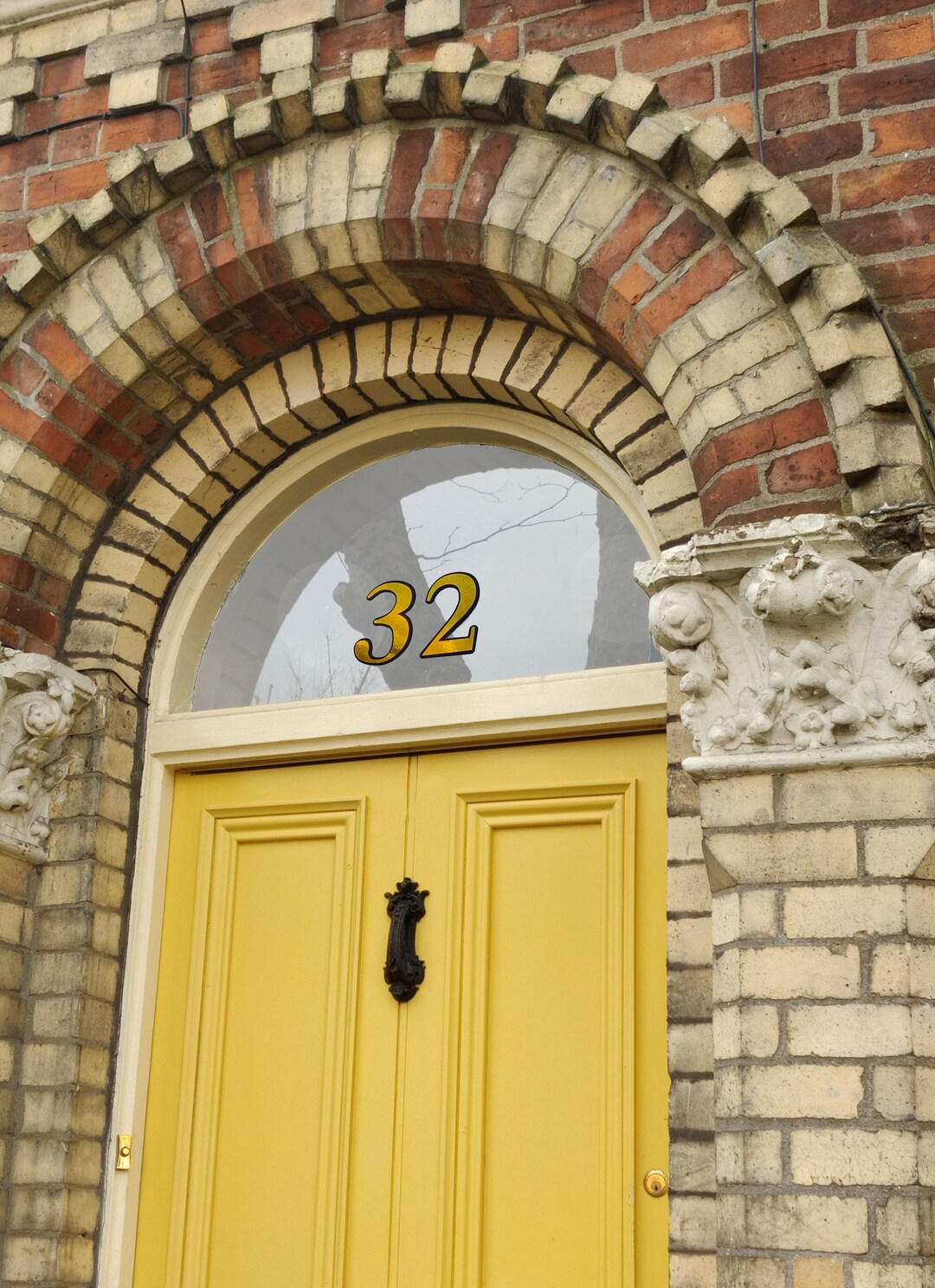 Gold Leaf Style Transom Fanlight Window Front Door Number, Victorian ...