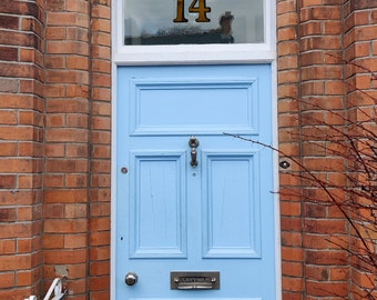 Gold Leaf Style Transom Fanlight Window Front Door Number, Victorian ...