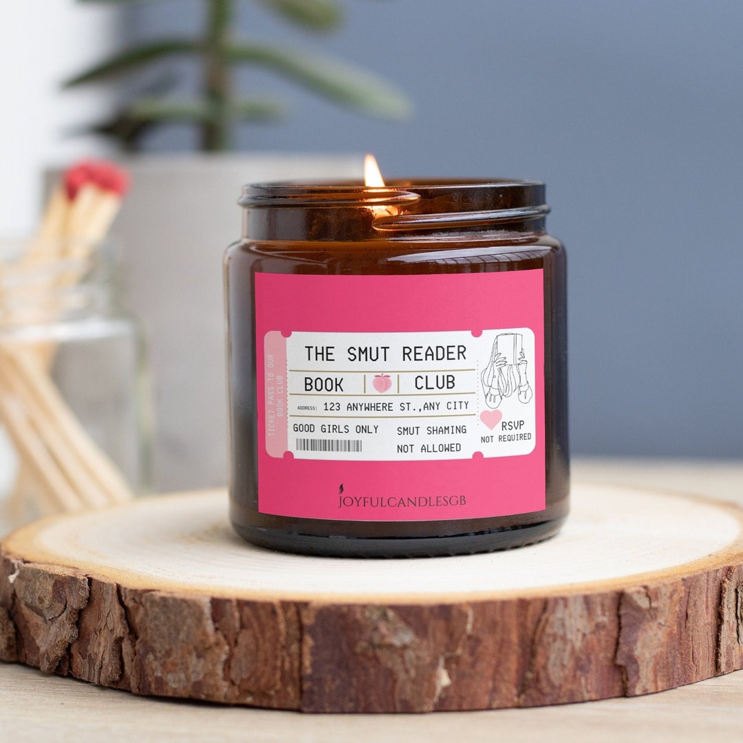 Bookish Candle for Smut Reader Book Club - Booktok Soy Scented Gift ...