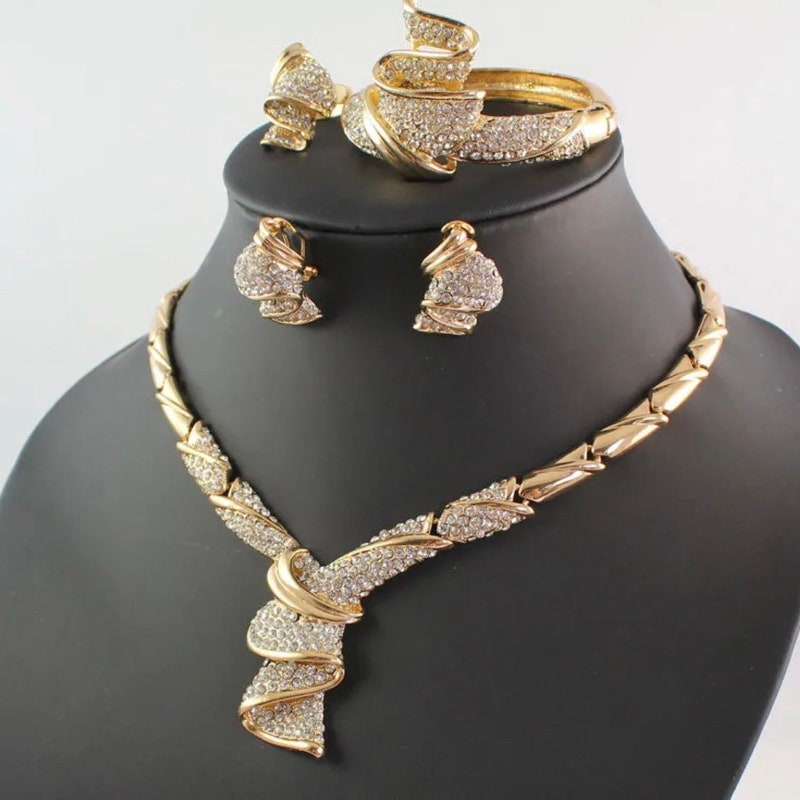 Dubai Gold Jewelry Set - Etsy