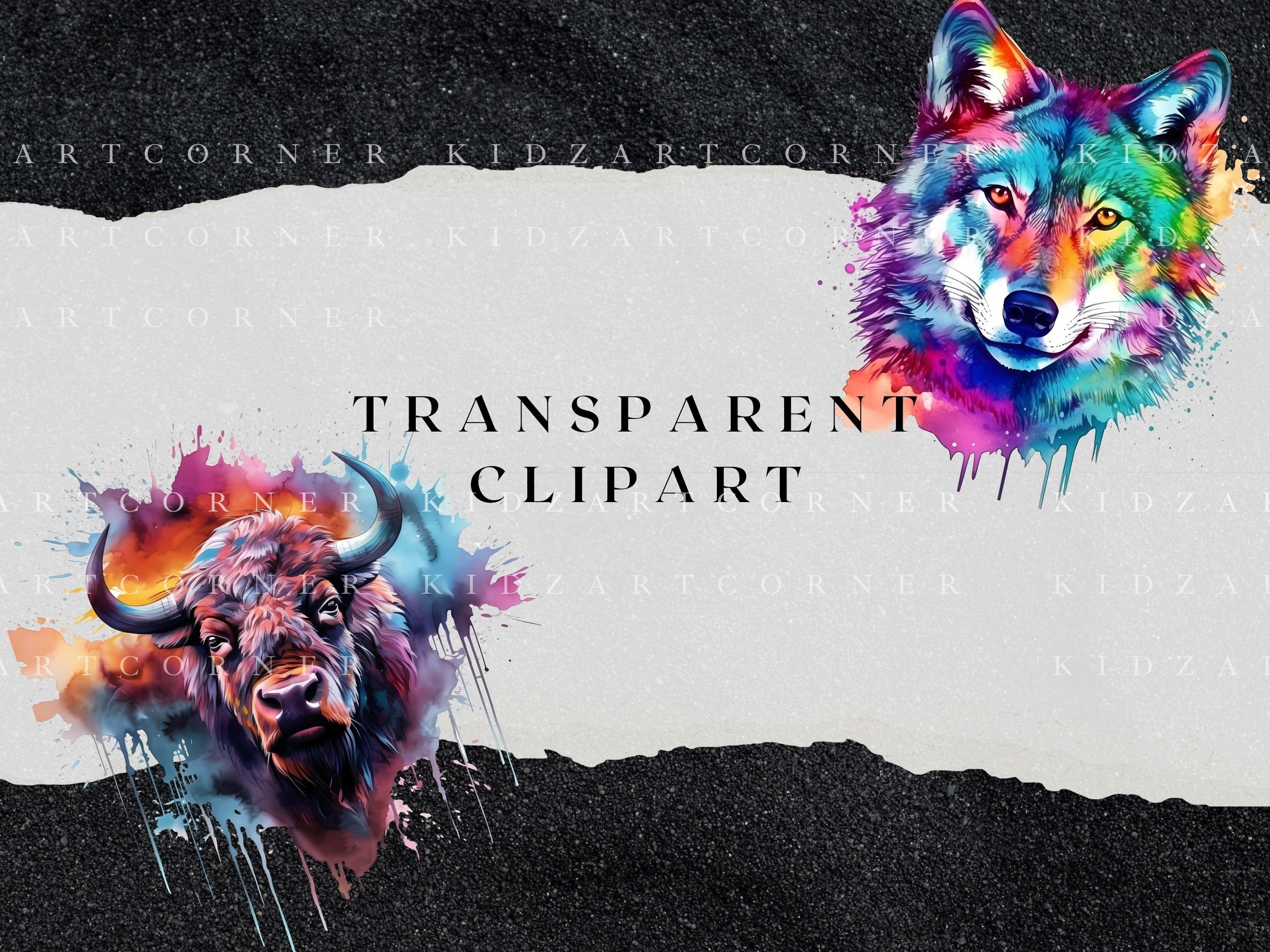 Native American Watercolor Clipart Indian PNG Bison Wolf Desert Cactus ...