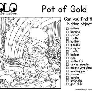 Hidden Objects - St. Patrick's Day Leprechaun With Pot of Gold- BOLO ...
