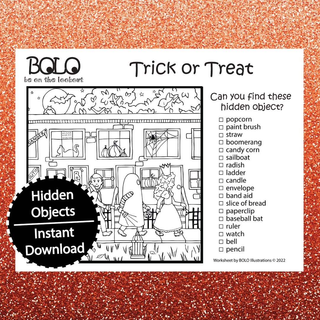Trick or Treat BOLO Be on the Look Out, Hidden Objects, Pictures ...