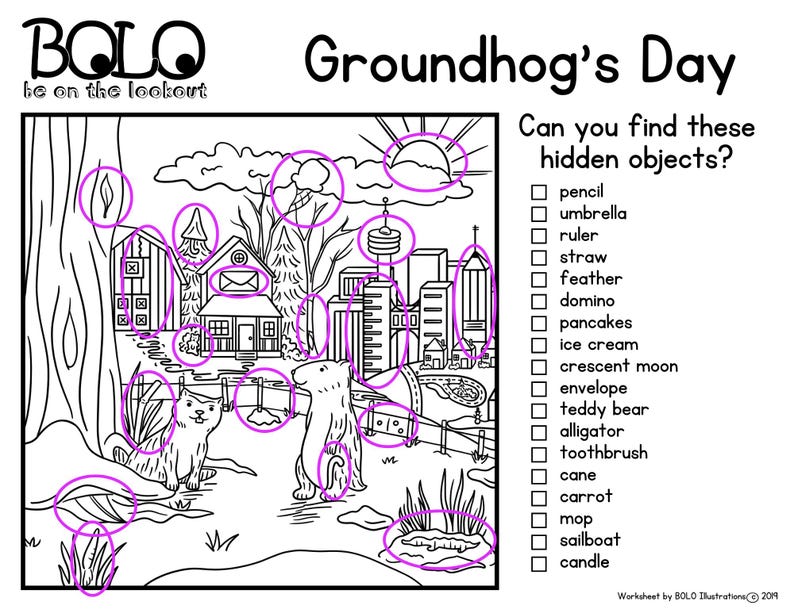 Groundhog's Day - BOLO - Be on the Look Out, Hidden Objects, Pictures ...