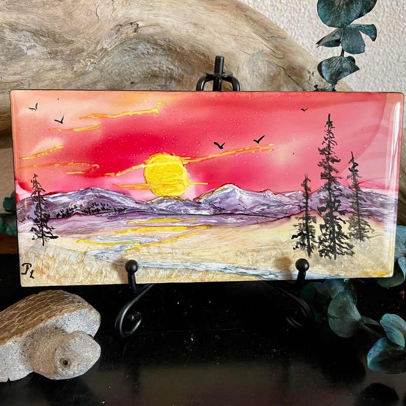 Alcohol Ink Tiles - Etsy