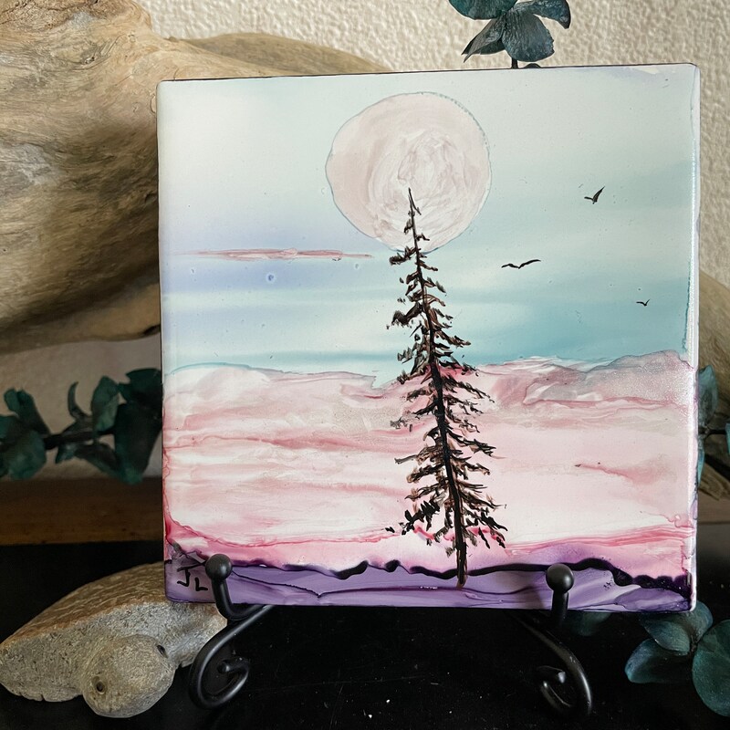 Moon Ceramic Tile - Etsy