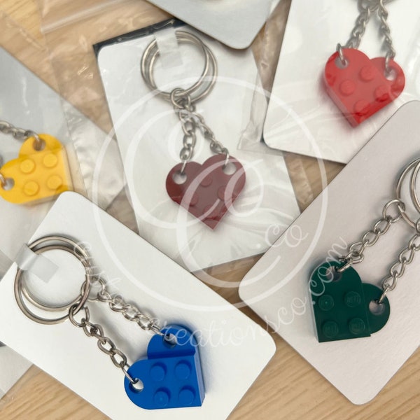 Lego® Heart Keychain - Etsy