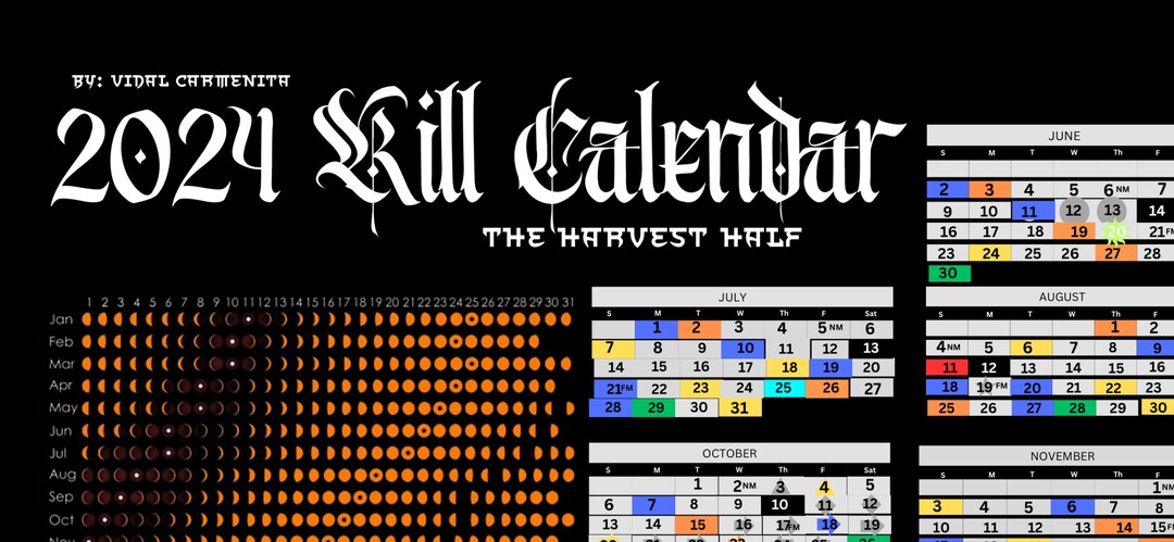 2024 Kill Calendar digital Download - Etsy