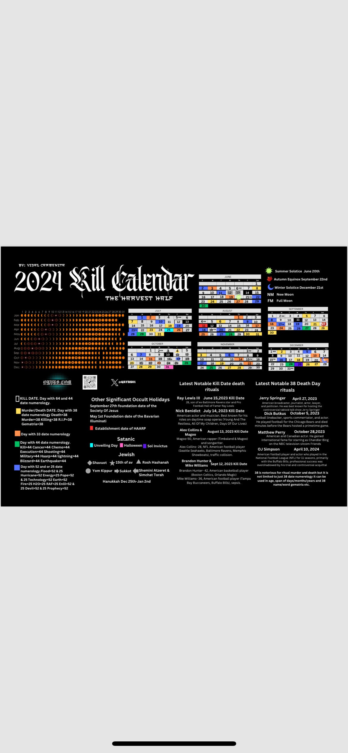 2024 Kill Calendar digital Download - Etsy