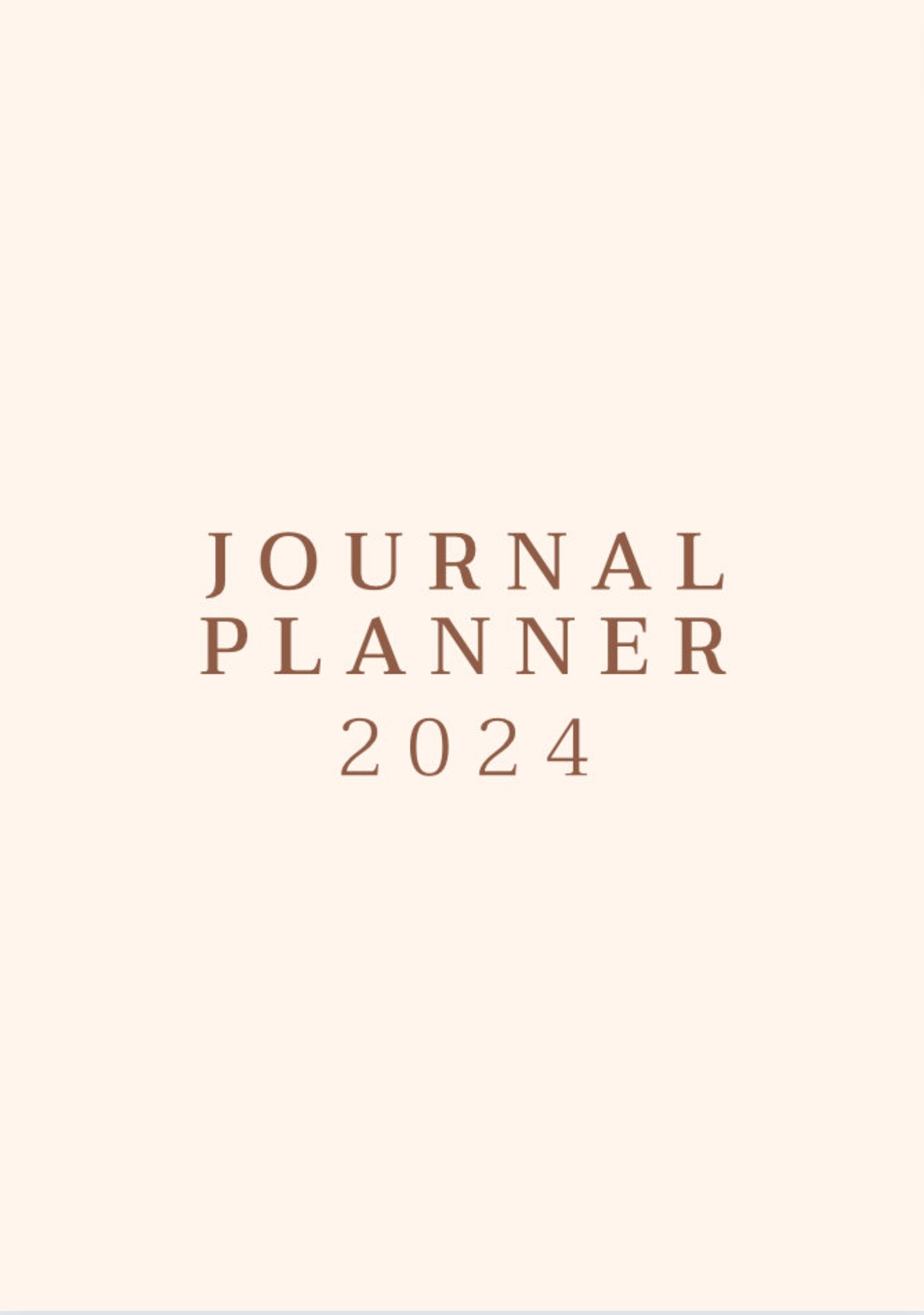 Minimalist Journal Planner Download 2024 Next Year Planner - Etsy
