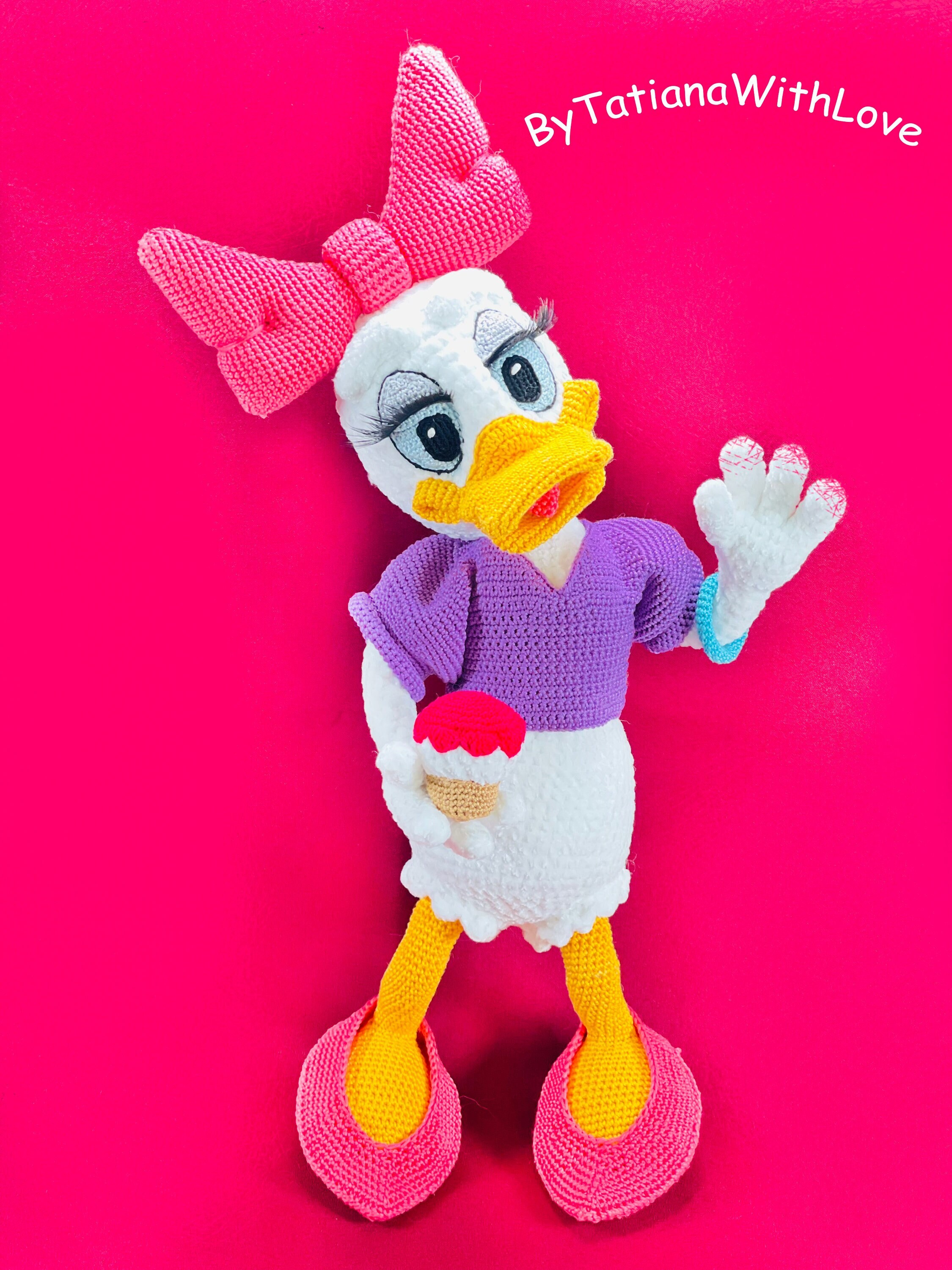Daisy Duck Crochet Toy. Amigurumi, Decor for Bedroom, Handmade Toy - Etsy
