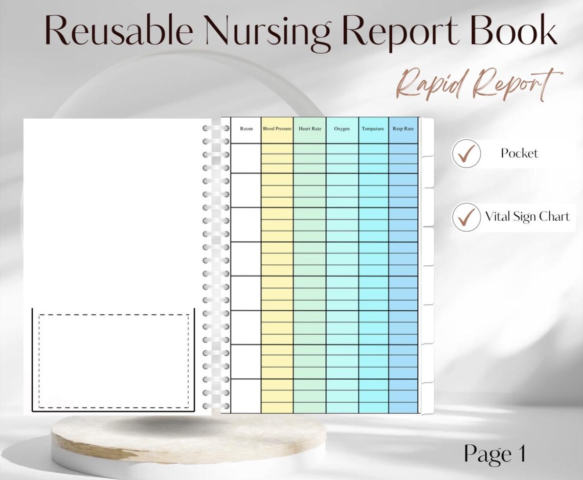 Reusable Nursing Report Book- Custom - Etsy