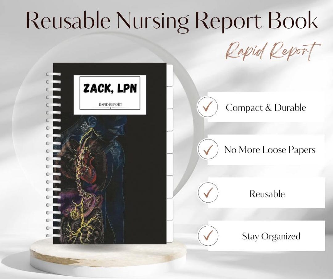Reusable Nursing Report Book- Anatomy - Etsy